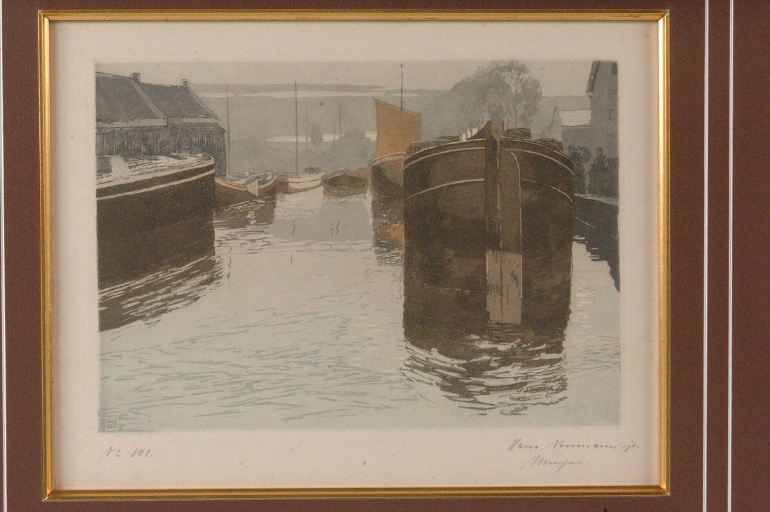 HANS NEUMANN (1873 - 1957) PENCIL SIGNED ETCHING