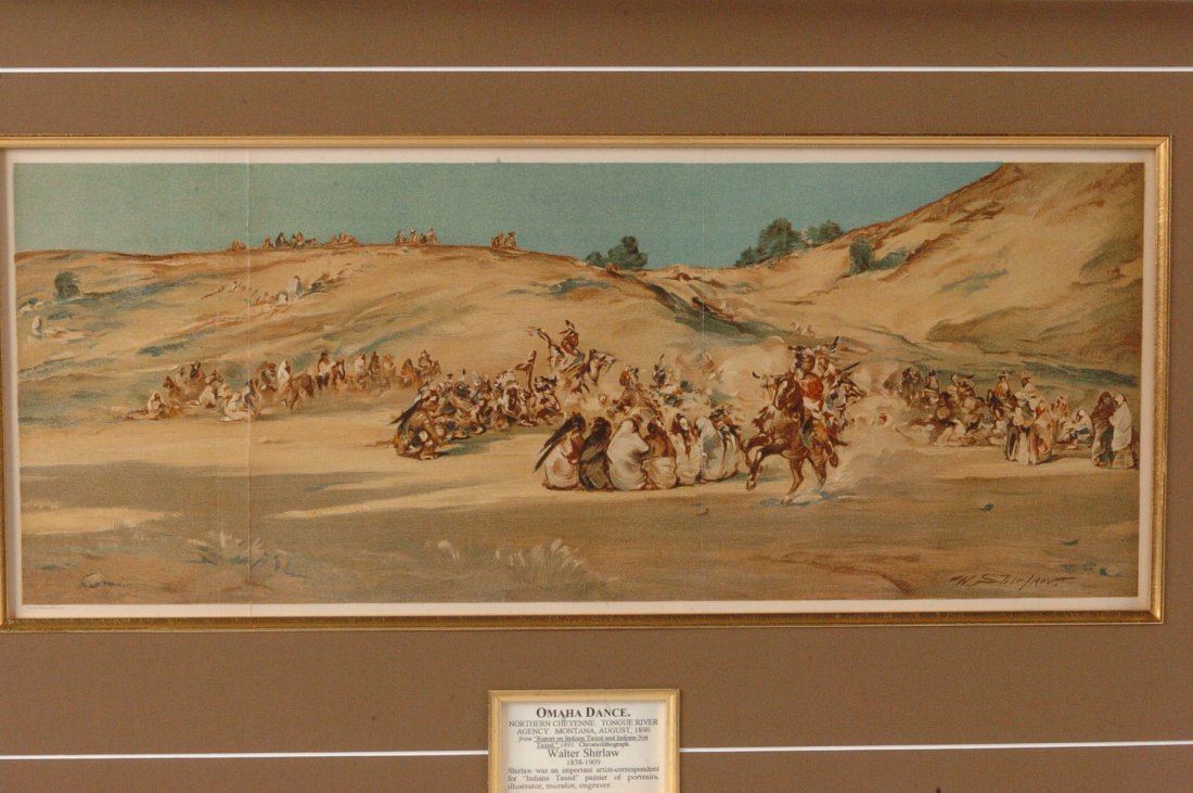 WALTER SHIRLAW (1838-1909) LITHOGRAPH "OMAHA DANCE'