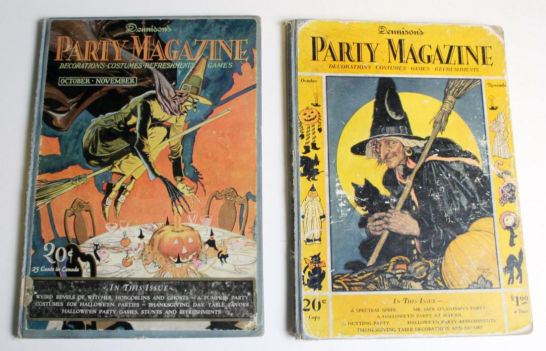 Rare 1920s Dennison's Halloween Party 'magazines'