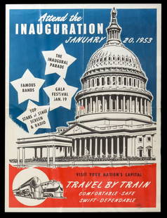 1953 Presidential Inauguration Program Eisenhower Nixon