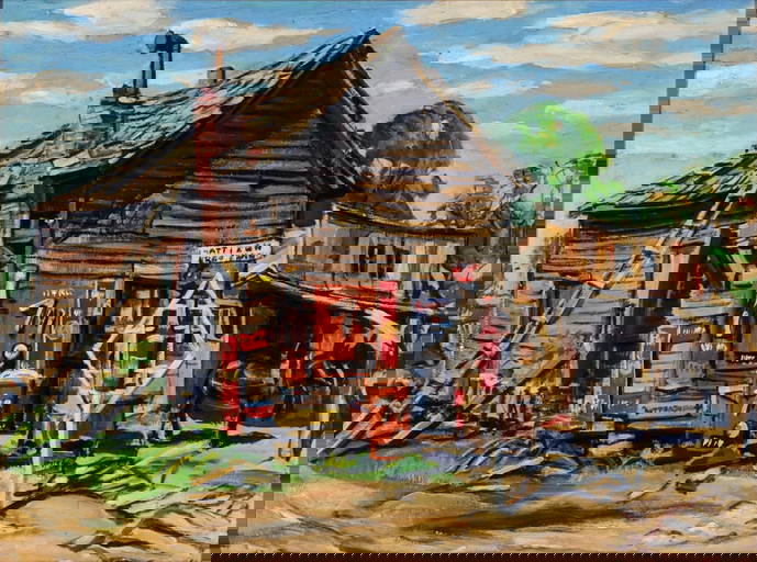 Louis Freund (1905 1999) Oil On Masonite Dated 1935