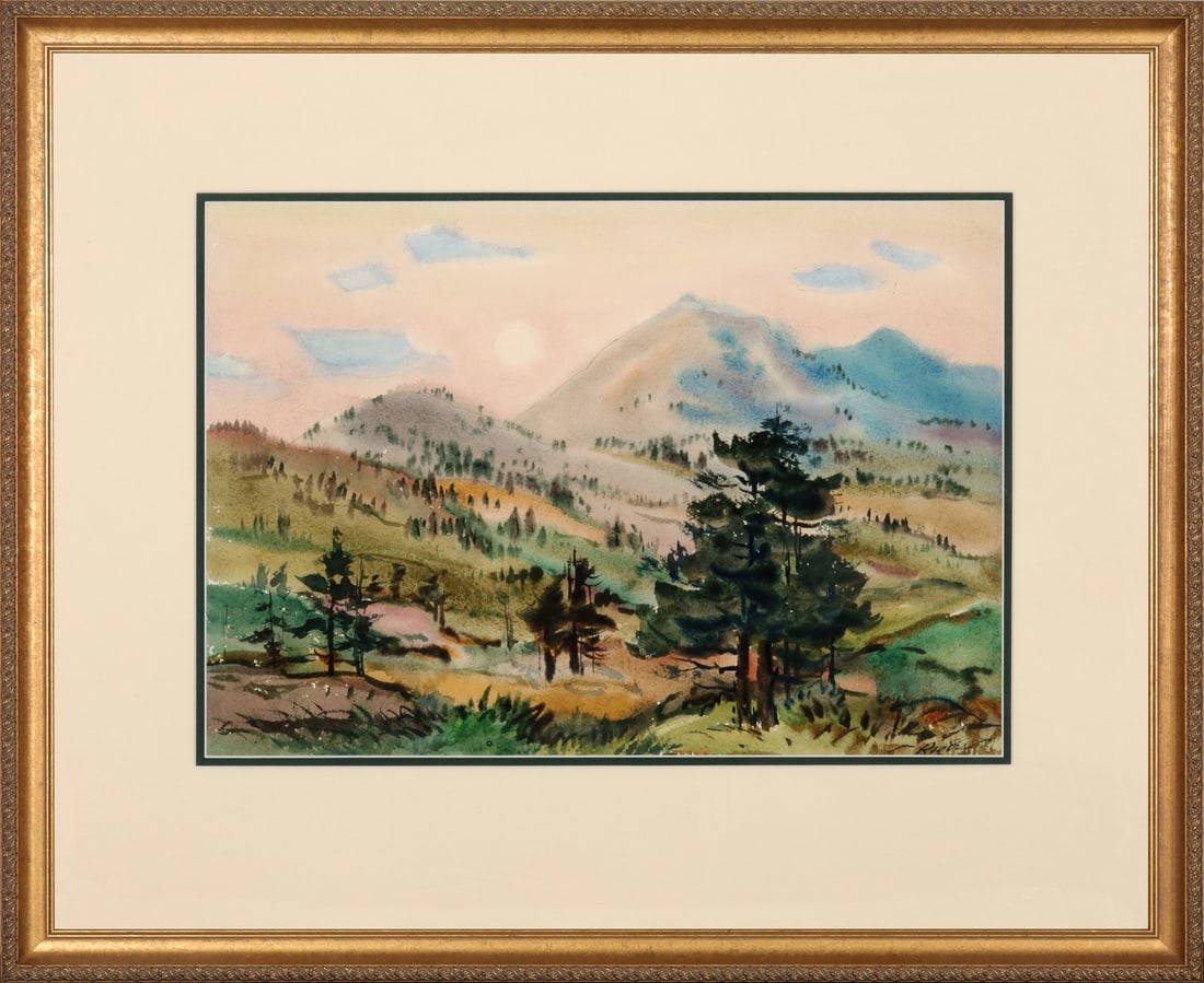 Charles Rogers (kansas 1911-1987) Watercolor Auction