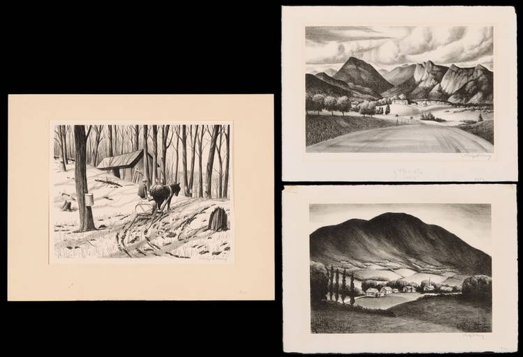 Philip Cheney (1897 1992) Pencil Signed Lithos (3)