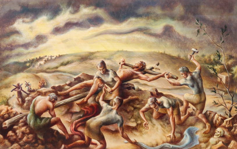 Robert Tindall (1913 1983) Egg Tempera On Board