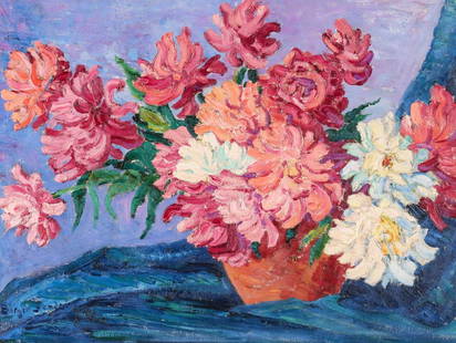 Birger Sandzen (1871-1954) Colorado Oil On Canvas 1936 Auction