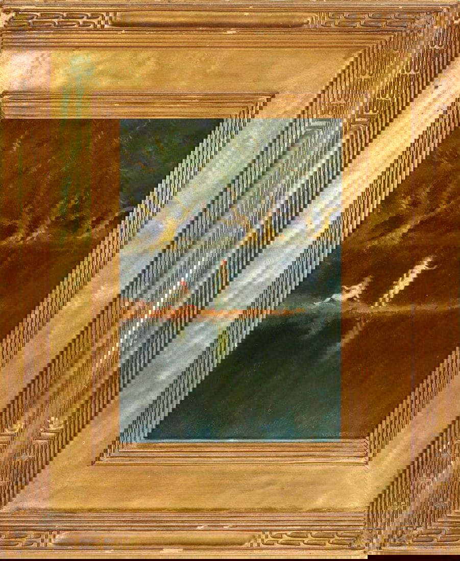 Walter Russell (1871-1963) Oil On Artist's Board Auction