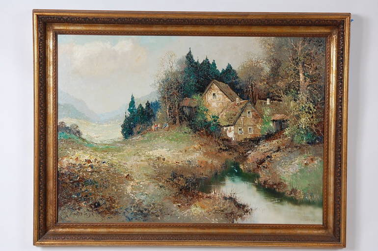 Willi Bauer (1923 ) Oil On Canvas