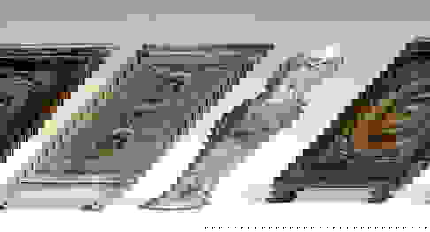 Three Antique Cast Iron Banks Auction