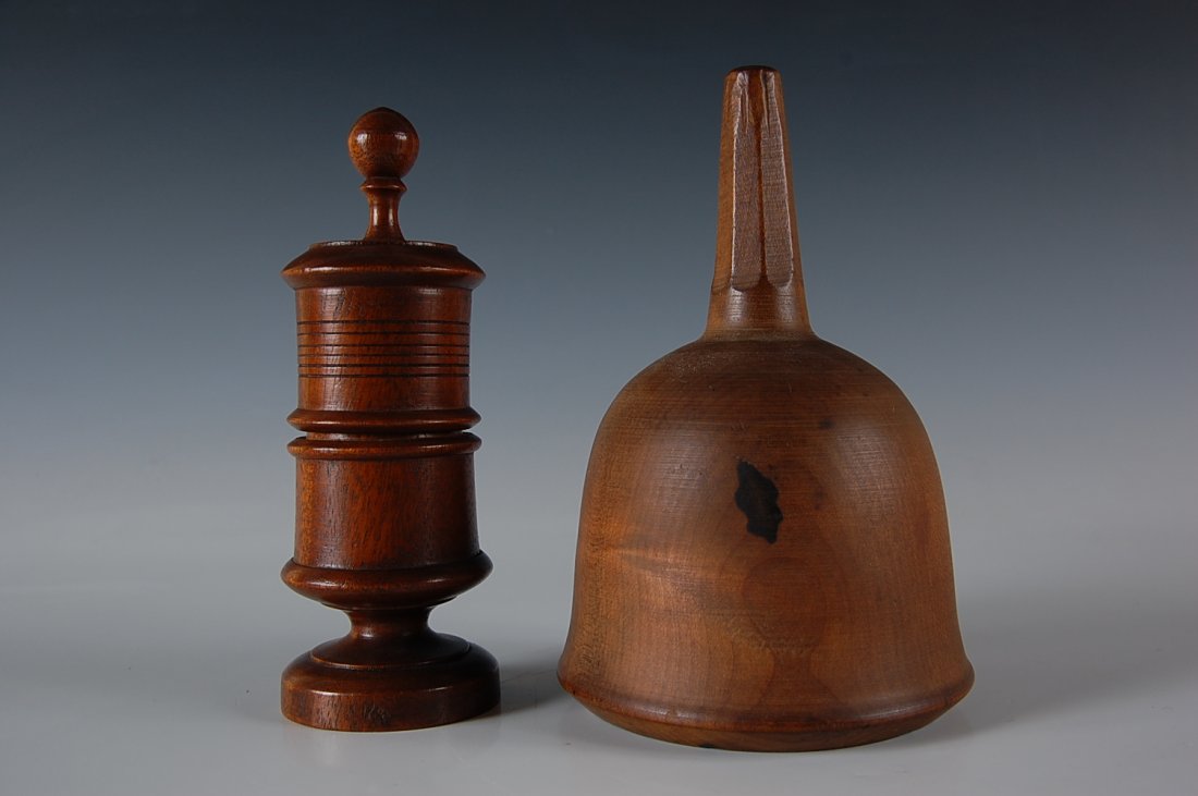 TWO 19TH CENTURY TREEN ITEMS