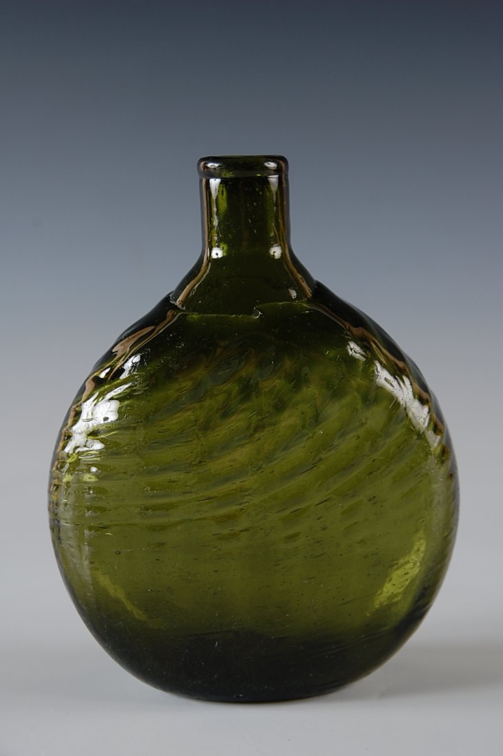 NEW ENGLAND HALF POST PITKIN FLASK C. 1800