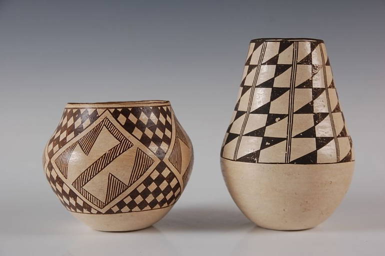 Two Pieces Of Acoma Indian Pottery