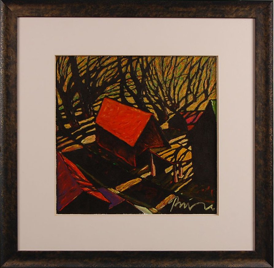 David Berridge (1946 ) Oil Pastel On Paper