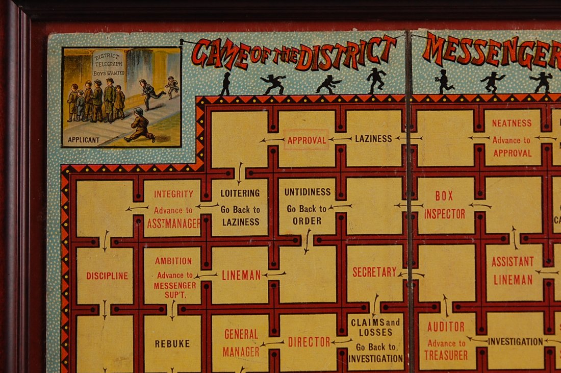 THE DISTRICT MESSENGER BOY GAME BOARD C. 1910 - Dec 08, 2012 | Soulis ...