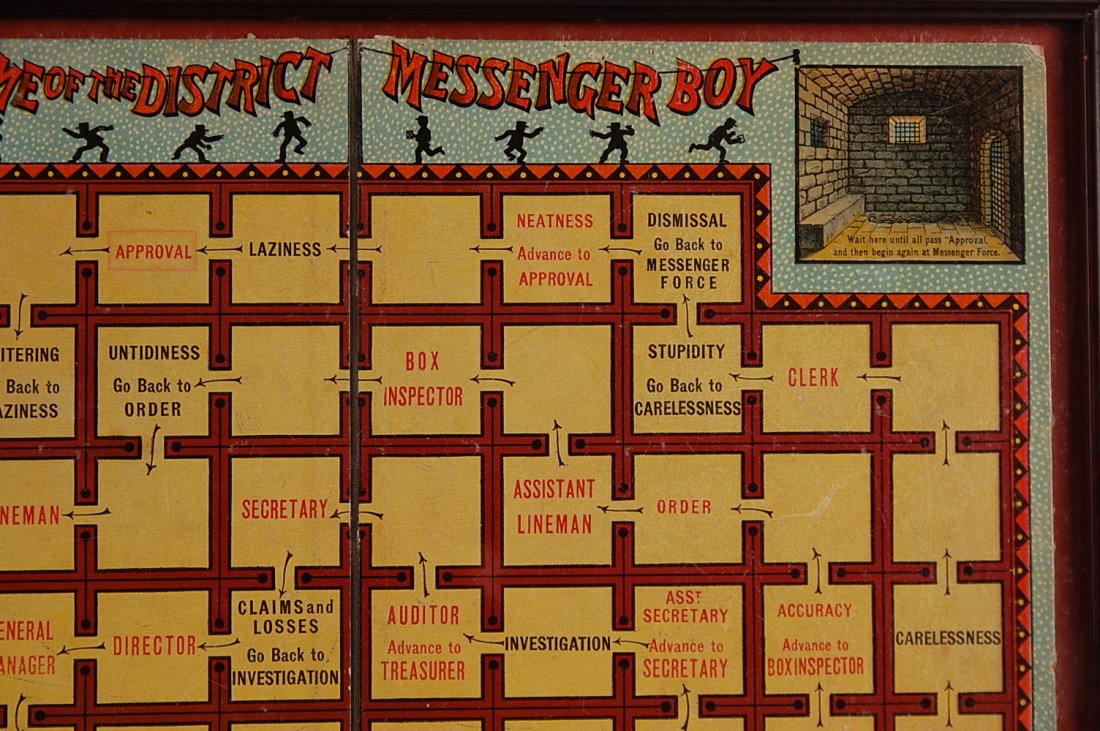 THE DISTRICT MESSENGER BOY GAME BOARD C. 1910 - Dec 08, 2012 | Soulis ...