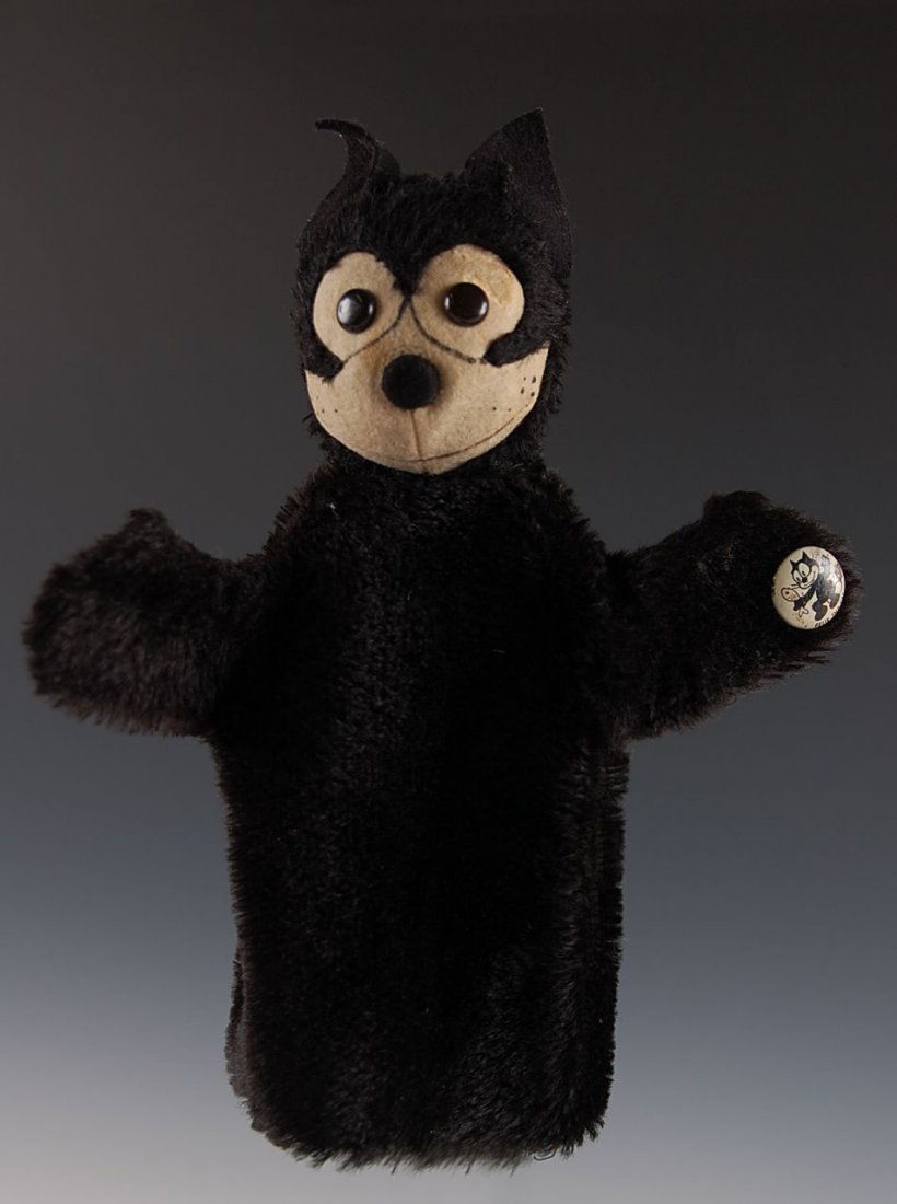 FELIX THE CAT HAND PUPPET WITH PINBACK BUTTON