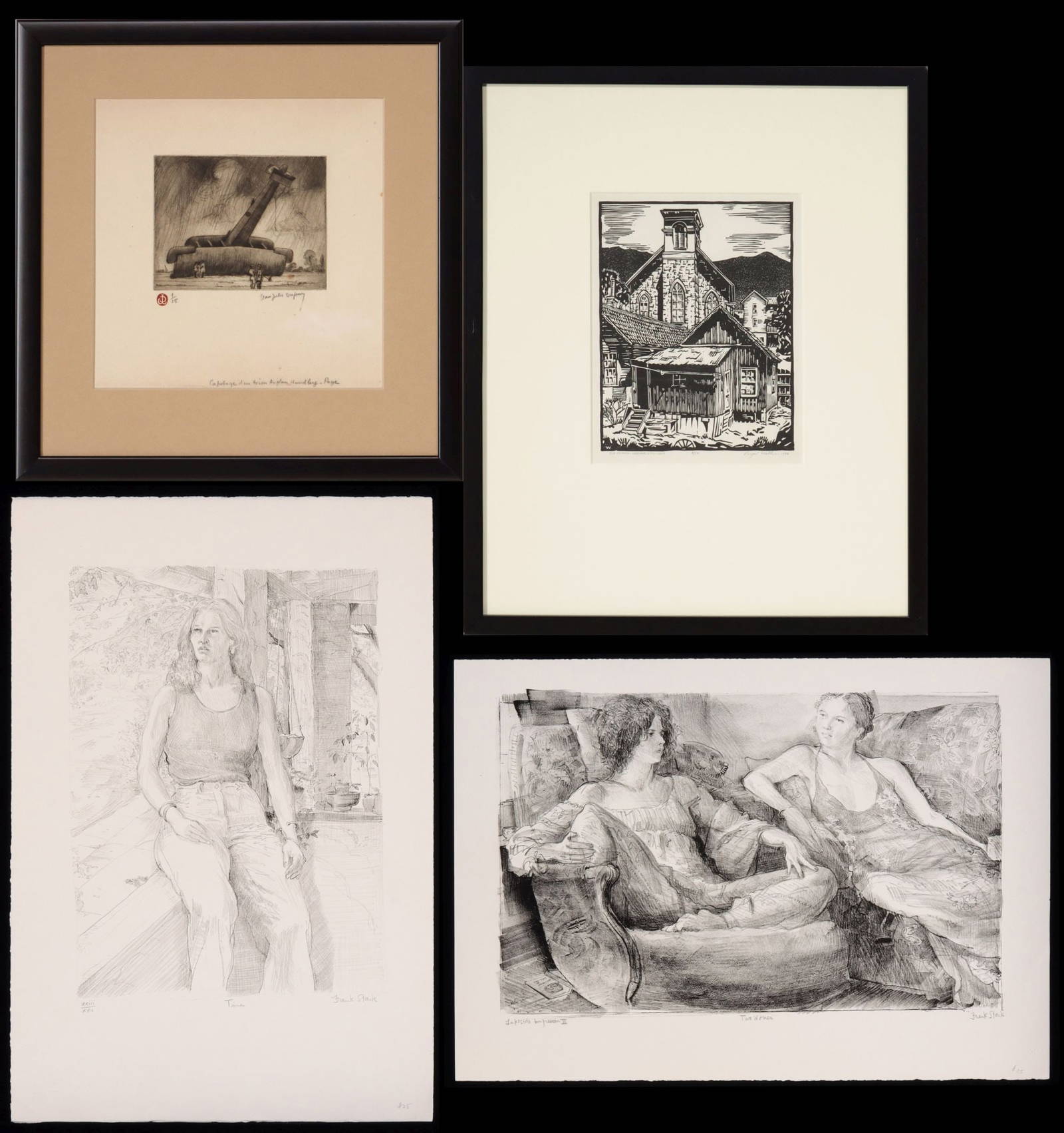 A Collection Of Pencil Signed Prints Incl Frank Stack Auction