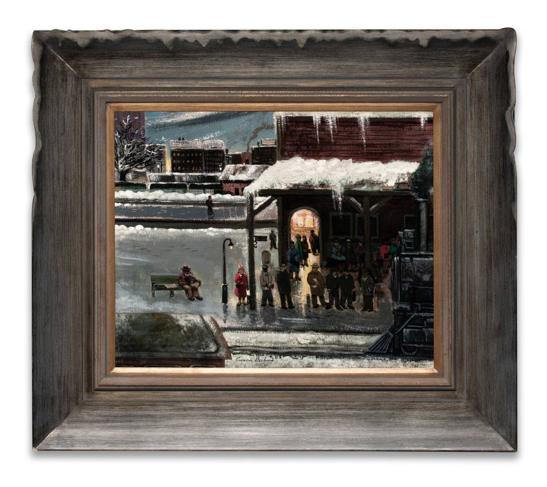 Aaron Bohrod (1907-1992) Opaque Watercolor On Board Auction