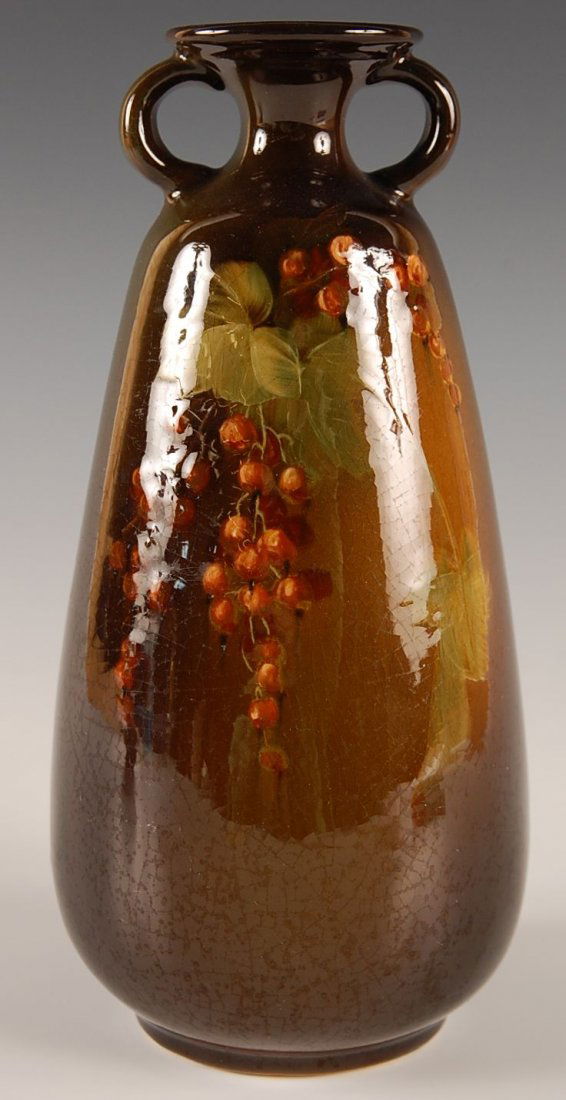 WELLER LOUWELSA VASE, SIGNED 'M. MITCHELL'