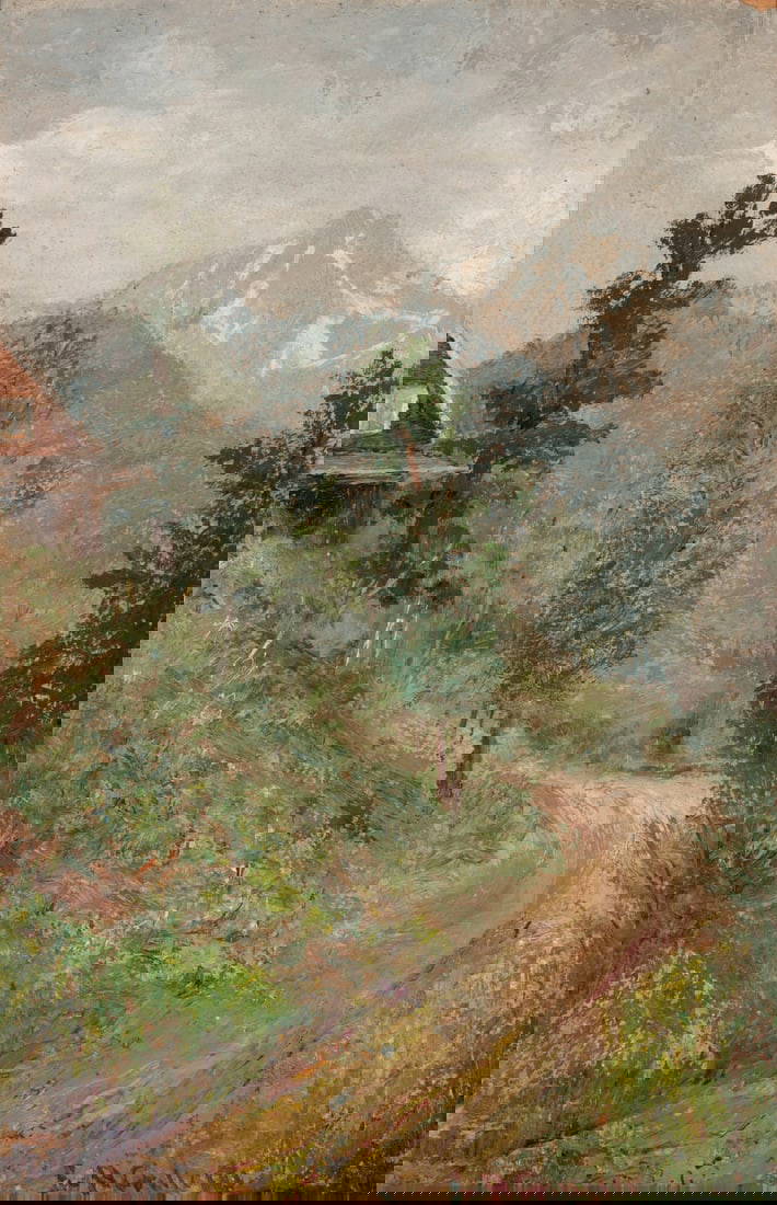 Lester Gillette (1855-1940) Oil On Artist's Board Auction