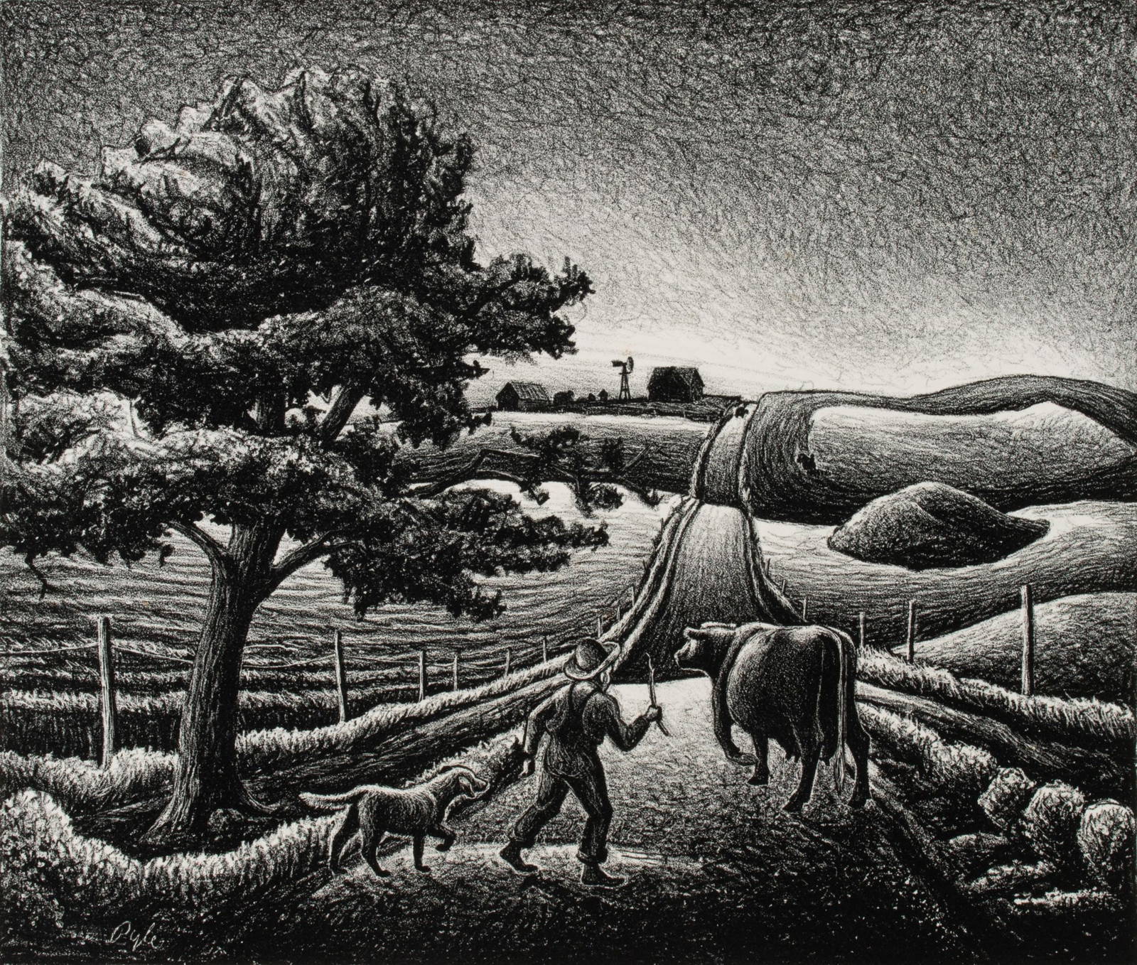 Aaron Pyle (1903-1972) Two Lithographs Auction