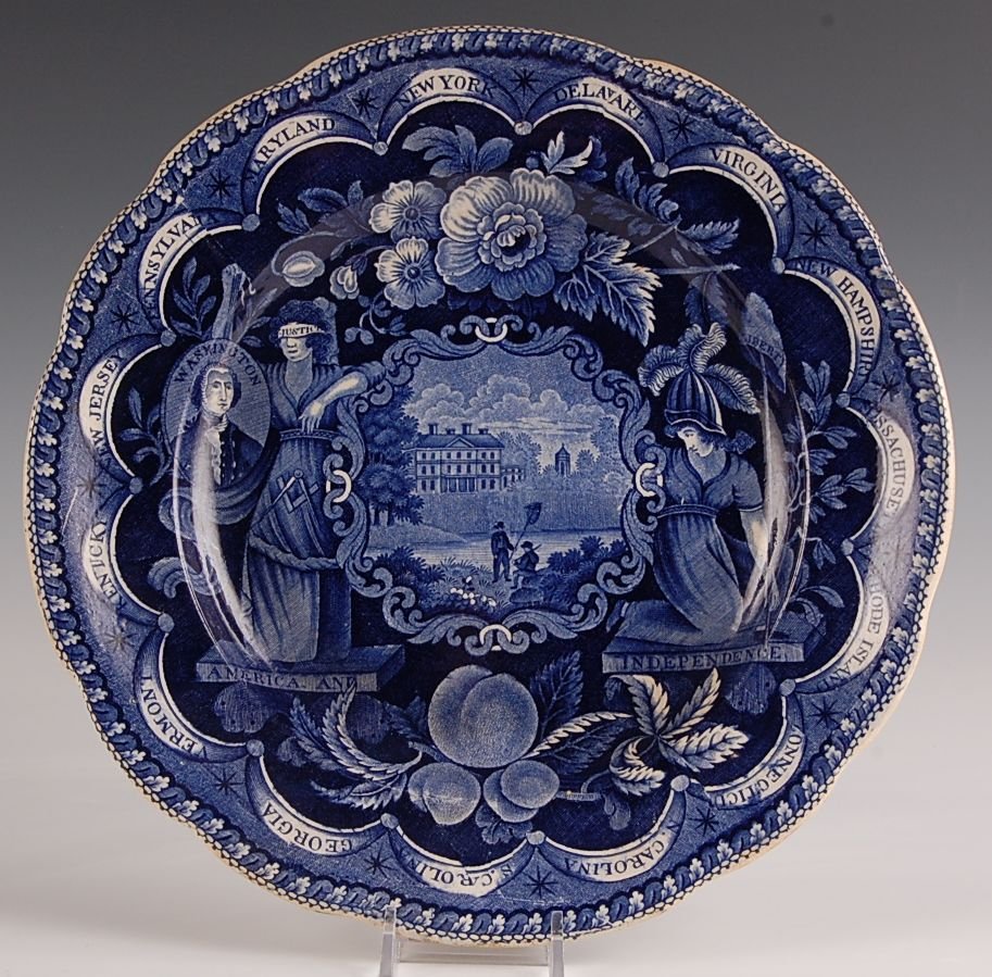 CLEWS 13 COLONIES HISTORICAL BLUE STAFFORDSHIRE PLATE - Mar 10, 2013 ...