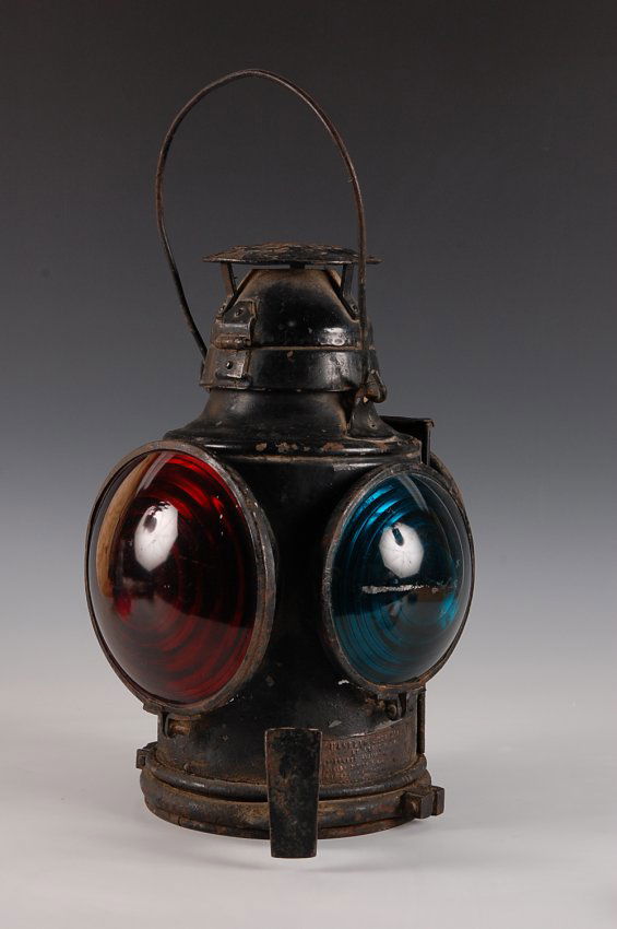 HANDLAN CB&Q RAILROAD TAIL END MARKER LAMP : Lot 309