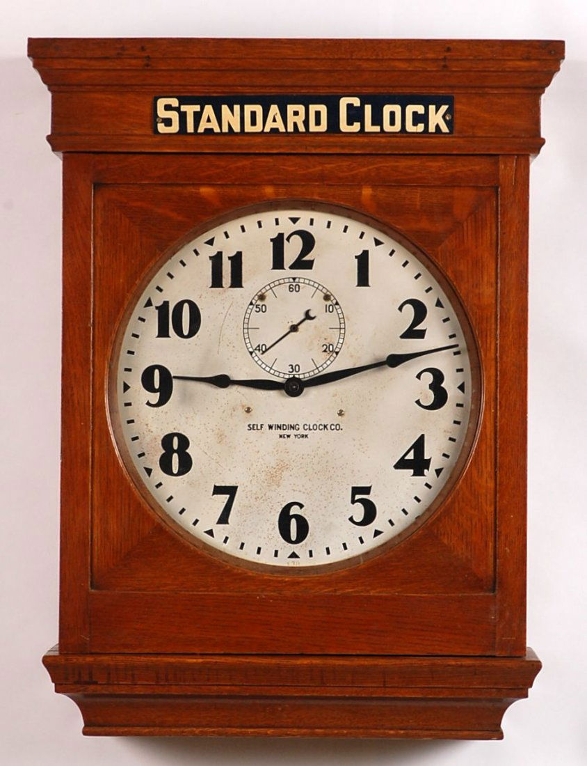 UNION PACIFIC 'STANDARD TIME' OAK GALLERY CLOCK