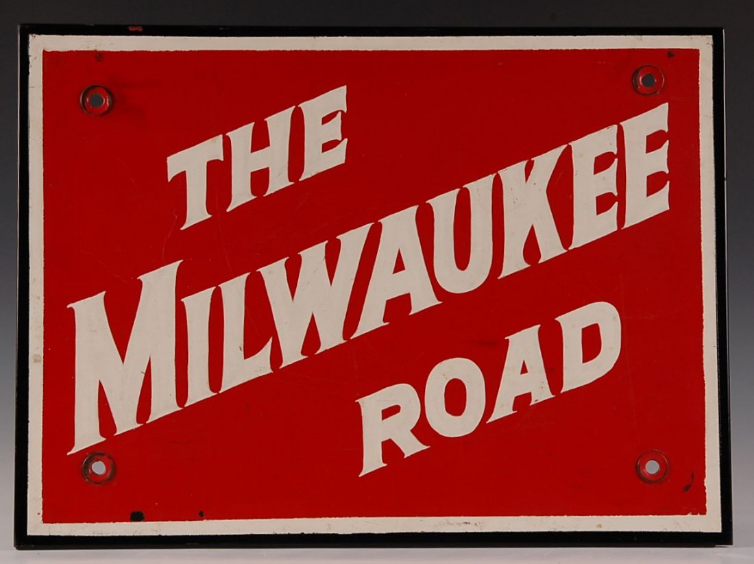 THE MILWAUKEE ROAD RAILROAD SIGN