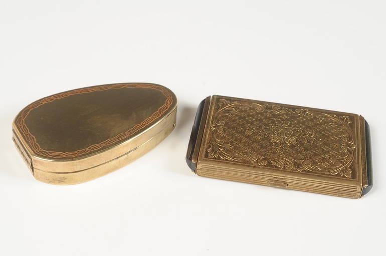 Evans & Woodworth Goldtone Compacts