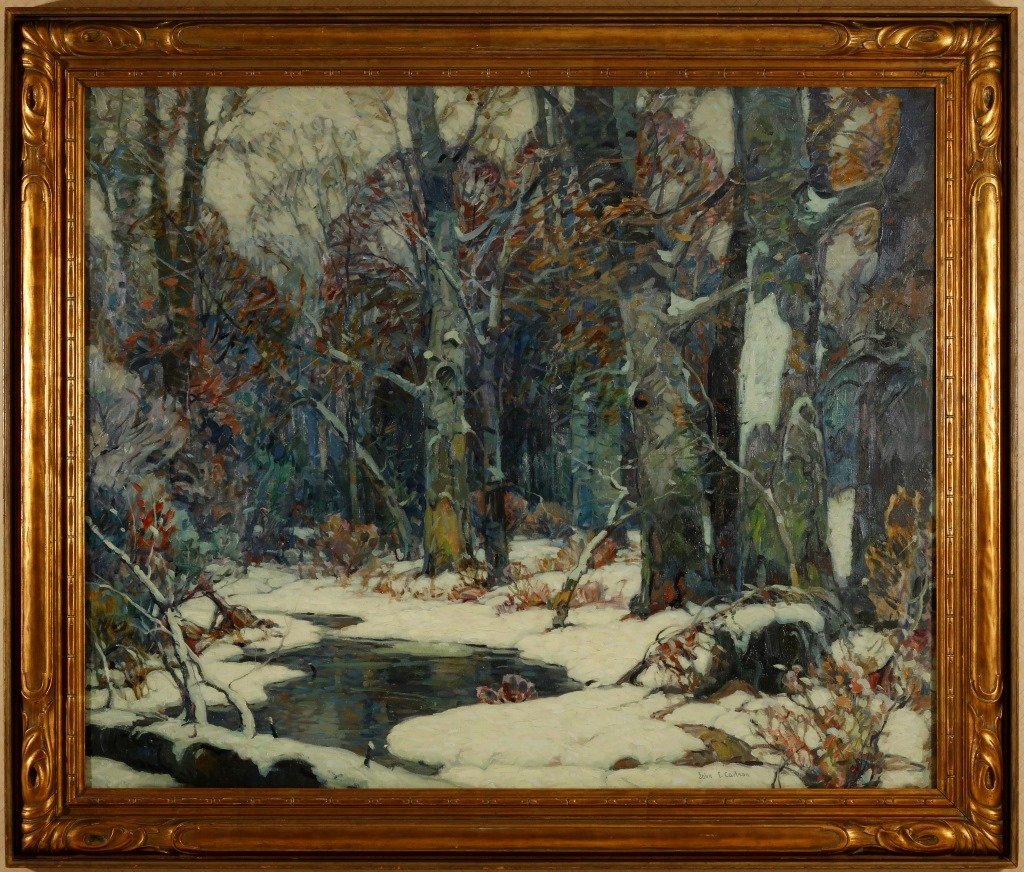 JOHN F. CARLSON (1874-1945) OIL ON CANVAS EXHIBITED