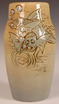 WELLER JEWELL FISH VASE ARTIST SIGNED - Apr 26, 2014 | Soulis Auctions ...