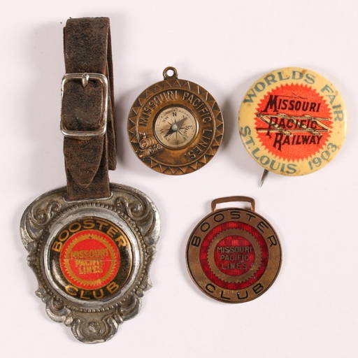 Missouri Pacific Railroad Fobs And Other Pieces