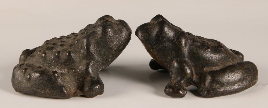 IRON FROG DOOR STOPS,'I CROAK FOR THE JACKSON WAGON'