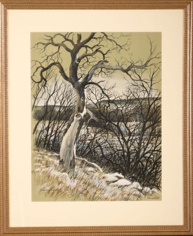 FREDERIC JAMES (1915-1985) WATERCOLOR ON PAPER