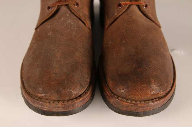 WWII US GI TWO BUCKLE COMBAT BOOTS : Lot 122