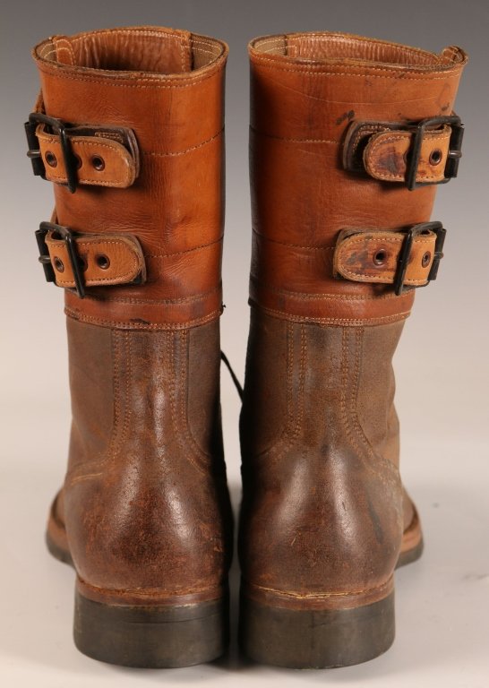 WWII US GI TWO BUCKLE COMBAT BOOTS : Lot 122