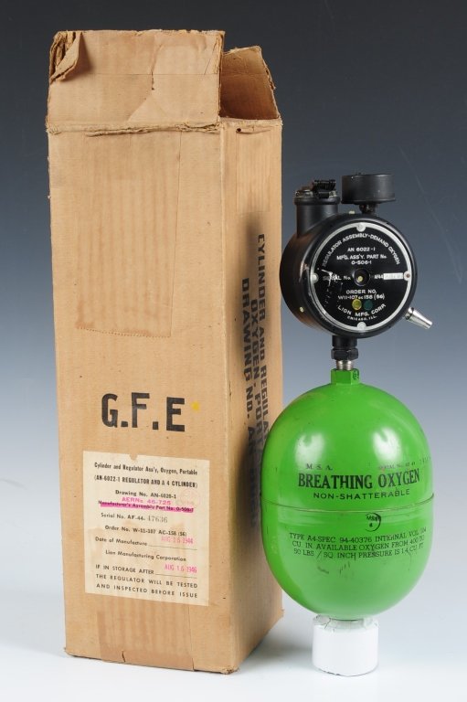 WWII ARMY AIR FORCE WALK AROUND OXYGEN BOTTLE