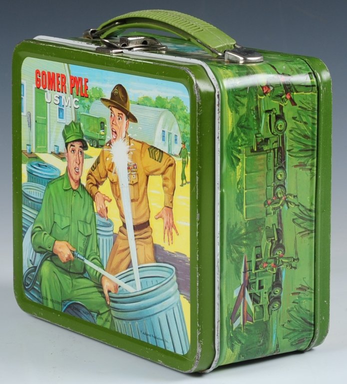 1966 GOMER PYLE USMC LUNCH BOX - Apr 01, 2015 | Soulis Auctions in MO