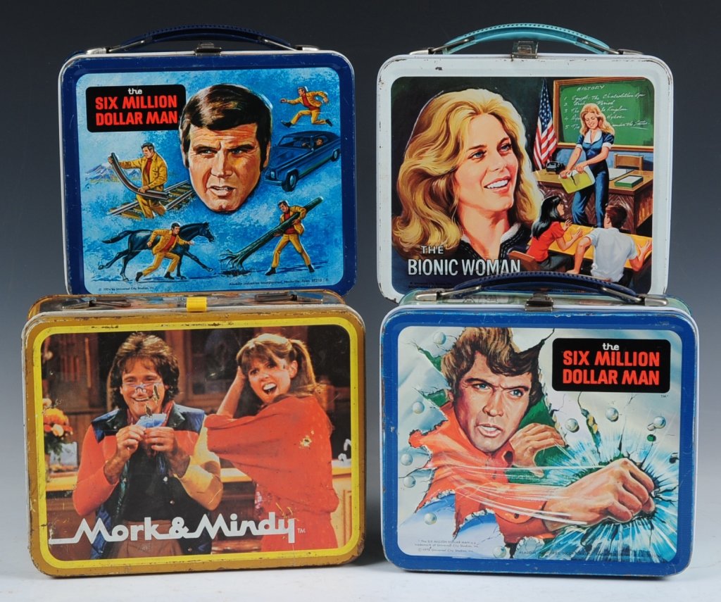 Four 1970s Tv Show Themed Lunch Boxes