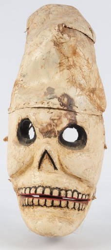 Vintage Mexican Folk Art Calaca (skull) Mask