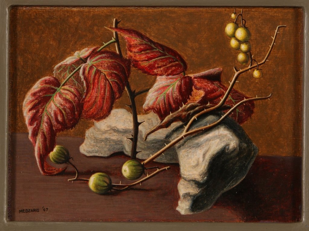 ROGER MEDEARIS (1920-2001) 1947 EGG TEMPERA ON BOARD