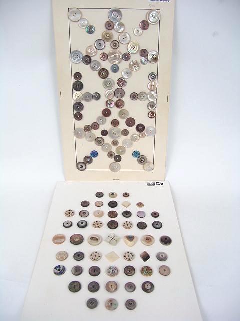 126 Stained And Carved Antique Shell Buttons