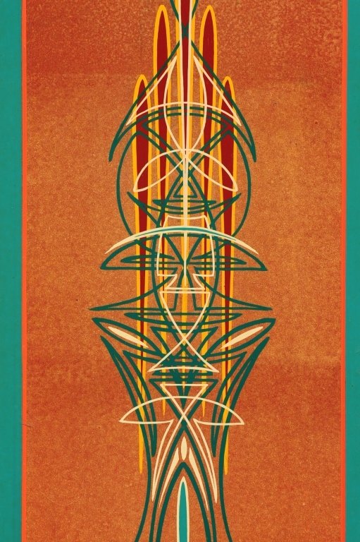 DAVID HIGHTOWER (b. 1941) PINSTRIPE ENAMEL PANEL