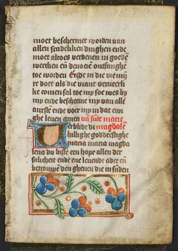 C. 1500 Flemish Book Of Hours Illuminated Manuscript