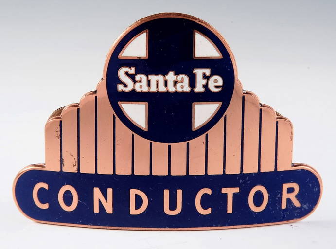 Santa Fe Railroad Conductor Cap Badge