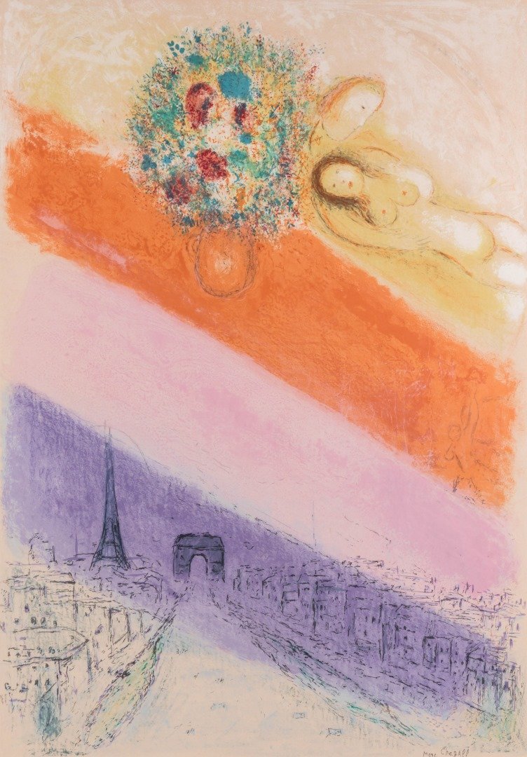 Marc Chagall (1887 1985) 1954 Pencil Signed Lithograph