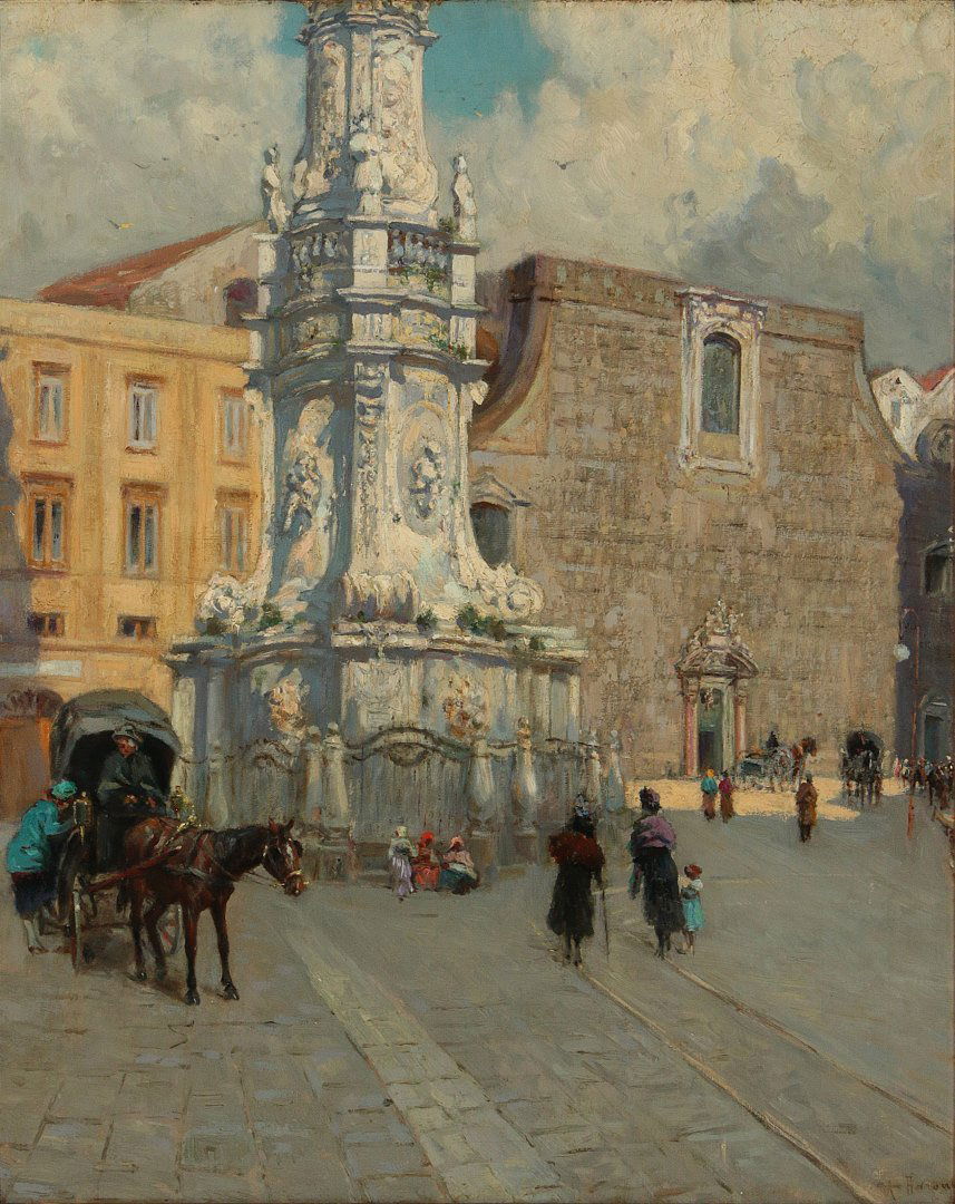 Adolfo Carlo Barone (1861 1936) Oil On Canvas