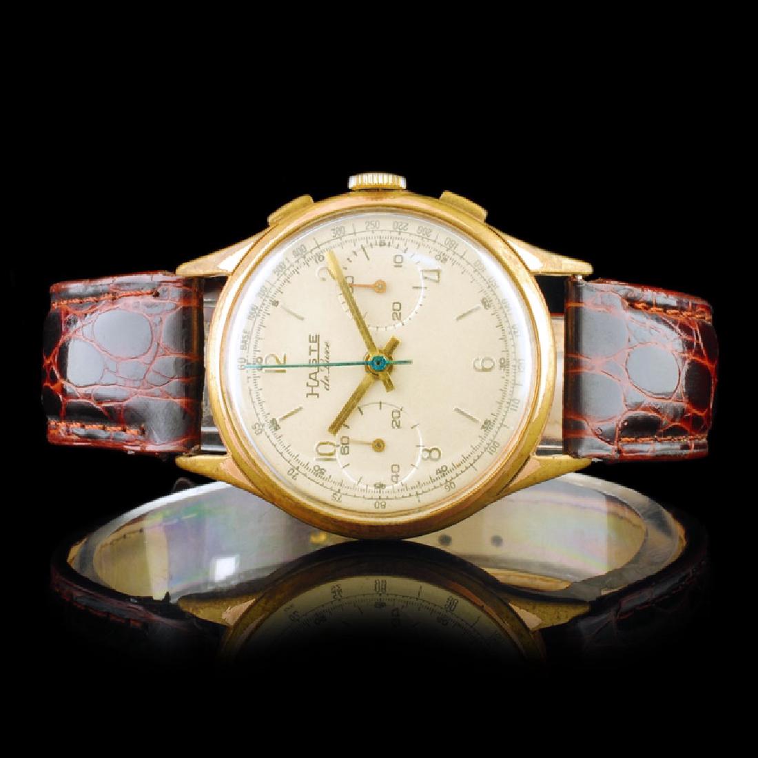 HASTE "de Luxe" Swiss 36mm Chronograph Wristwatc