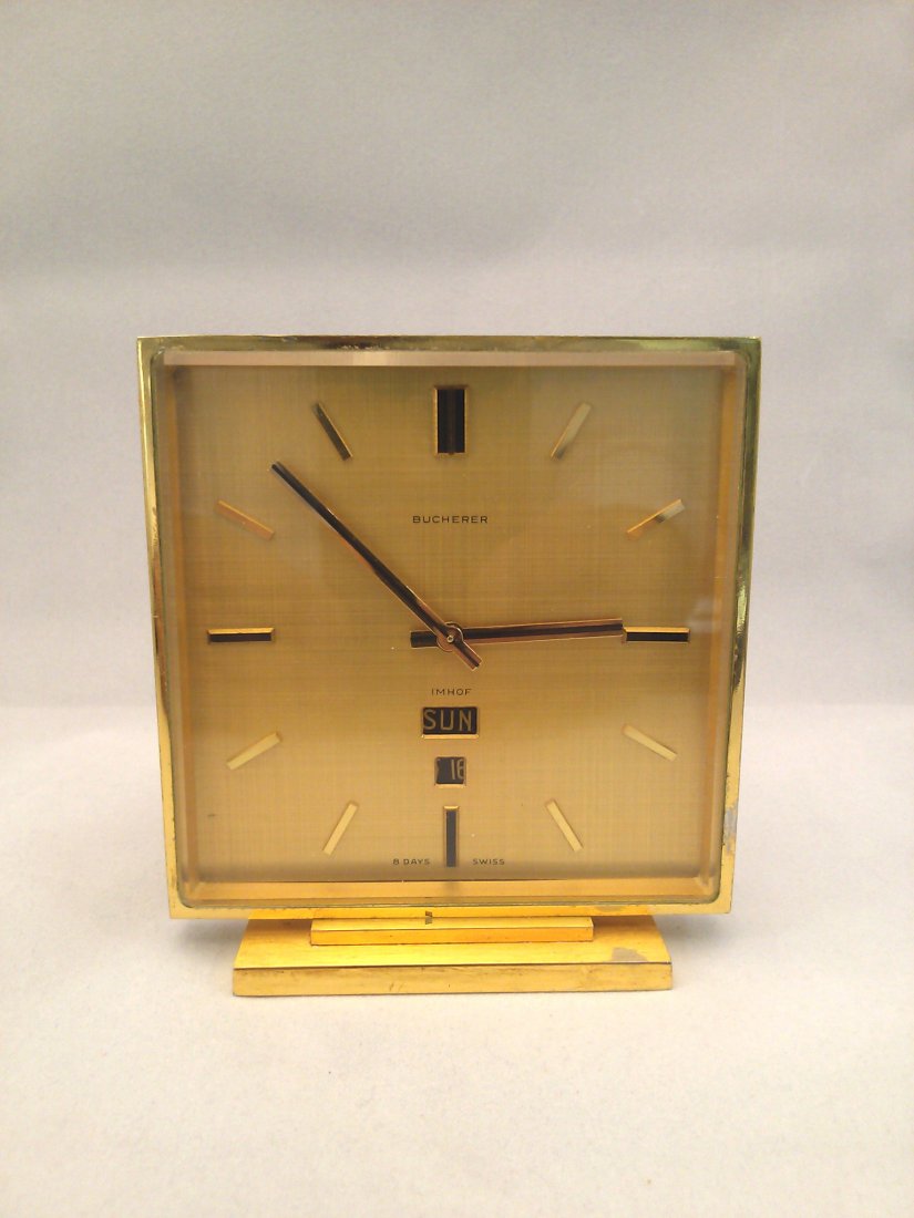 A Bucherer Imhof Swiss 8 day table mantel clock with