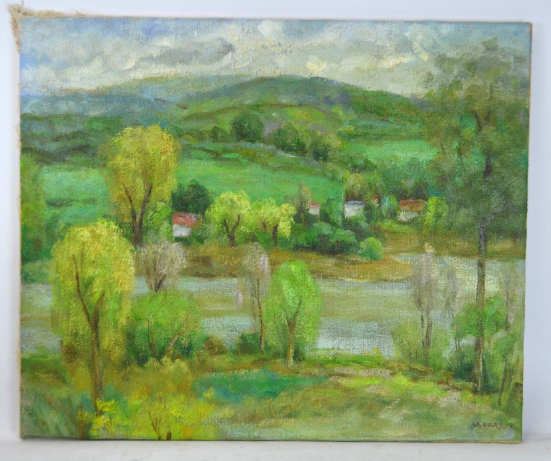 E.F. KARGER OIL PAINTING LANDSCAPE SCENE